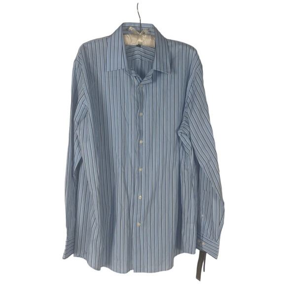 Apt. 9 | Shirts | Apt 9 Sz Xl Mens Blue Striped Button Down 0 Cotton ...